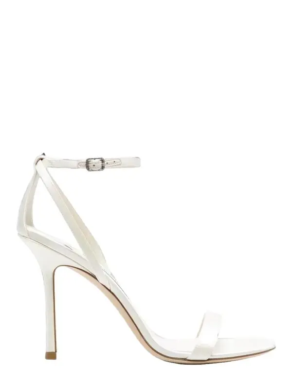 JIMMY CHOO Moza Crystal-embellished Sandals - Neutrals