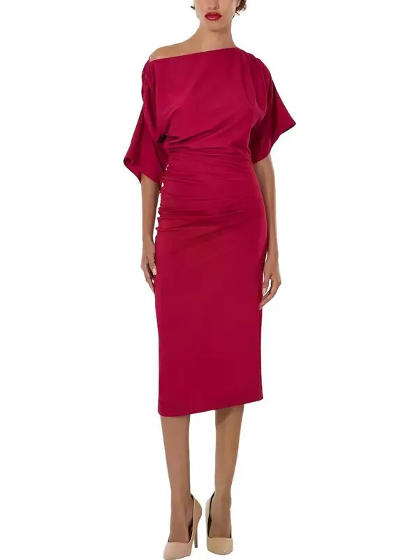 Wolford Draped Midi Dress - Red