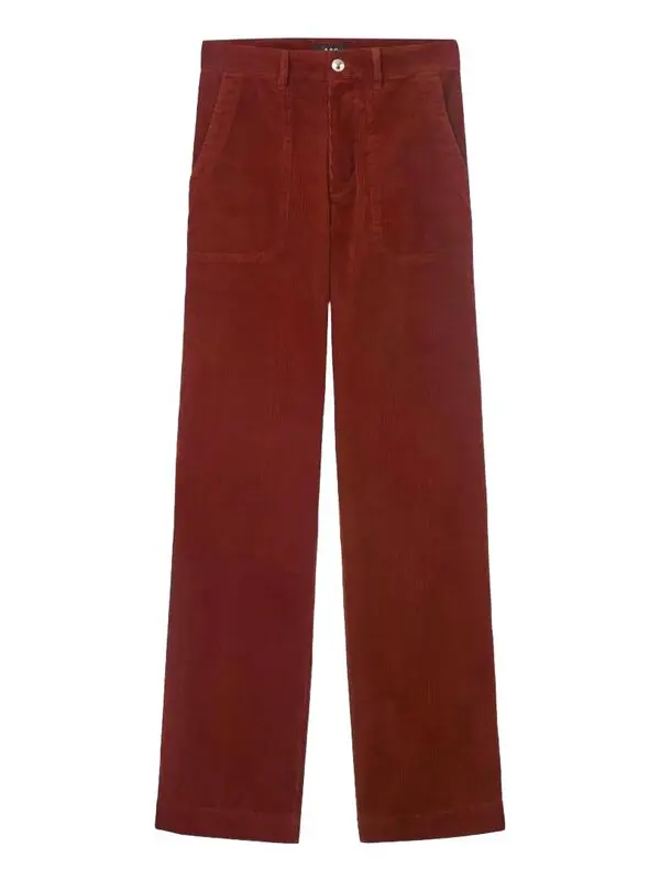 A.p.c. Corduroy Straight-leg Jeans - Red