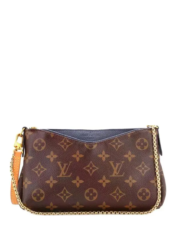 LOUIS VUITTON Pallas Monogram Canvas Clutch Bag - Brown