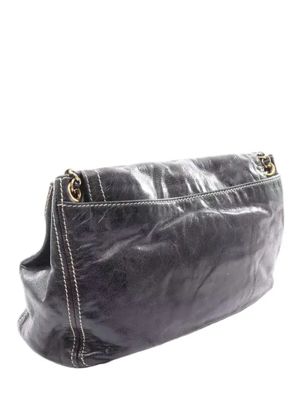 Prada Vitello Shine Chain Shoulder Bag - Black