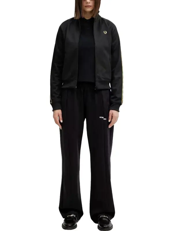 Fred Perry Embroidered Logo Zip-up Sweatshirt - Black