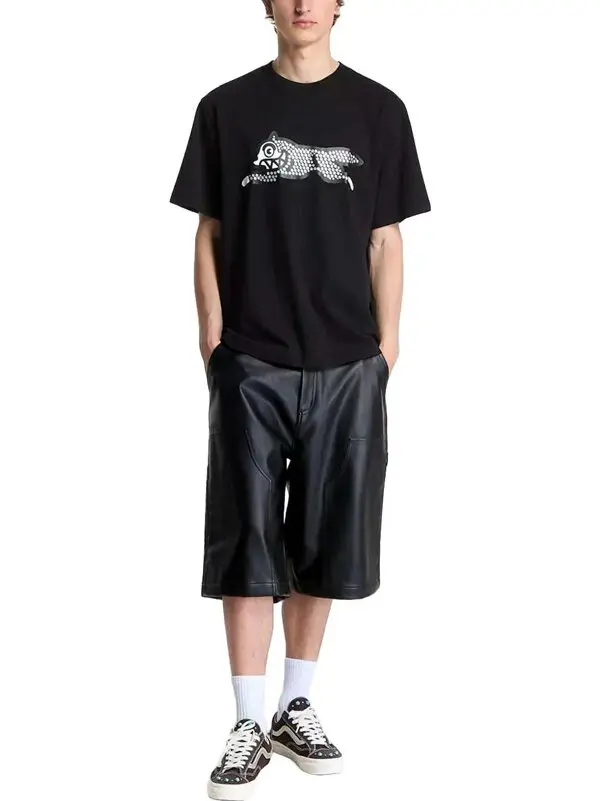 BILLIONAIRE BOYS CLUB - ICE CREAM Glitter Running Dog T-shirt - Black