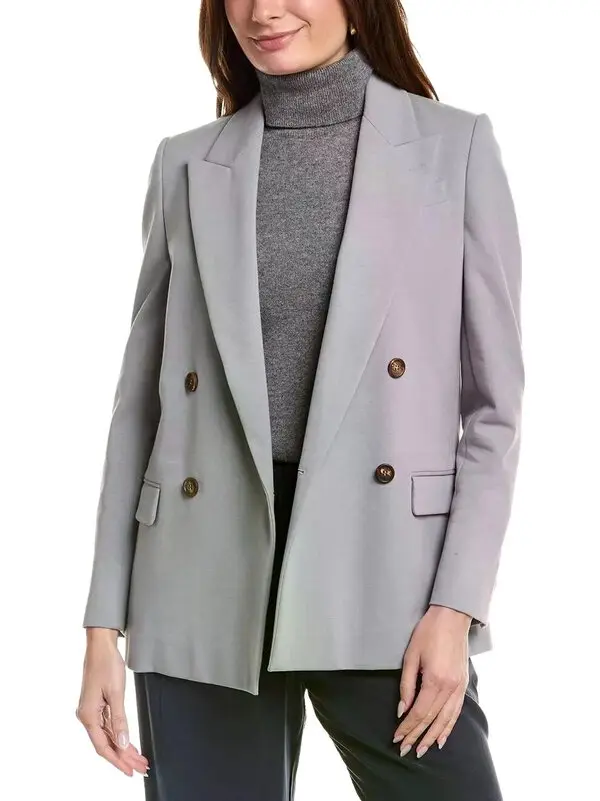 Brunello Cucinelli Light Double-breasted Blazer - Grey