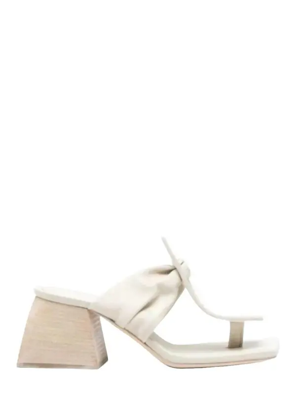 UMA WANG Square-toe Thong Sandals - Neutrals