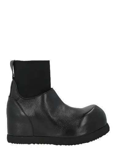 Premiata Ankle Boots Leather With Knitted Trims - Black