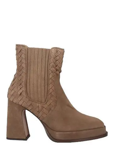 CastaÑer Suede Chelsea Boots With Block Heel - Grey