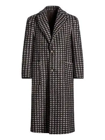 TAKESHY KUROSAWA Single-breasted Houndstooth Coat - Black