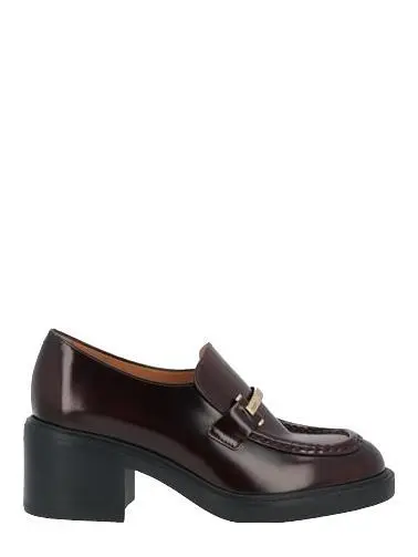TOD'S Leather Loafers With Horsebit Detail - Red