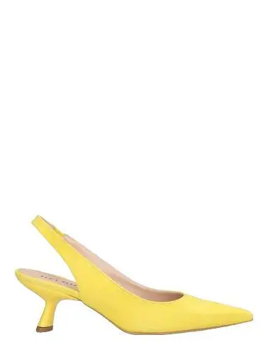 HELMUR SHOES Suede Slingback Pumps - Yellow