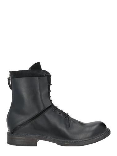 Moma Calfskin Lace-up Ankle Boots - Black