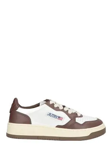 AUTRY Low-top Leather Sneakers With Two-tone Detailing - Brown