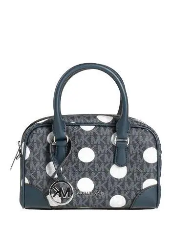 Michael Kors Polka Dot Monogram Bowler Bag - Blue