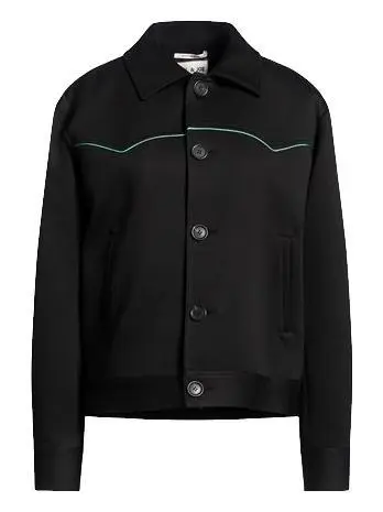 Paul & Joe Jersey Jacket With Piped Trims - Black