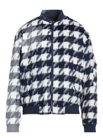 Versace Houndstooth Bomber Jacket - Blue