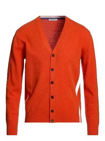 EXIBIT Wool And Polyamide Knitted Cardigan - Orange