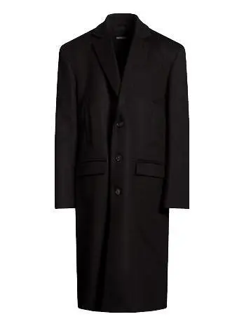 Patrizia Pepe Single-breasted Wool Blend Coat - Black