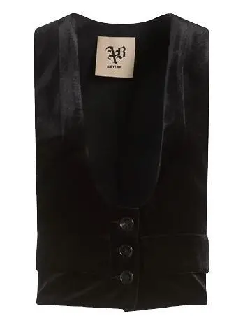 ANIYE BY Velvet Tailored Vest - Black