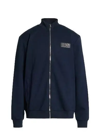 EA7 Midnight Polyester And Cotton Blend Sweatshirt - Blue