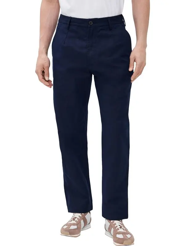 Universal Works Linen Blend Trousers - Navy