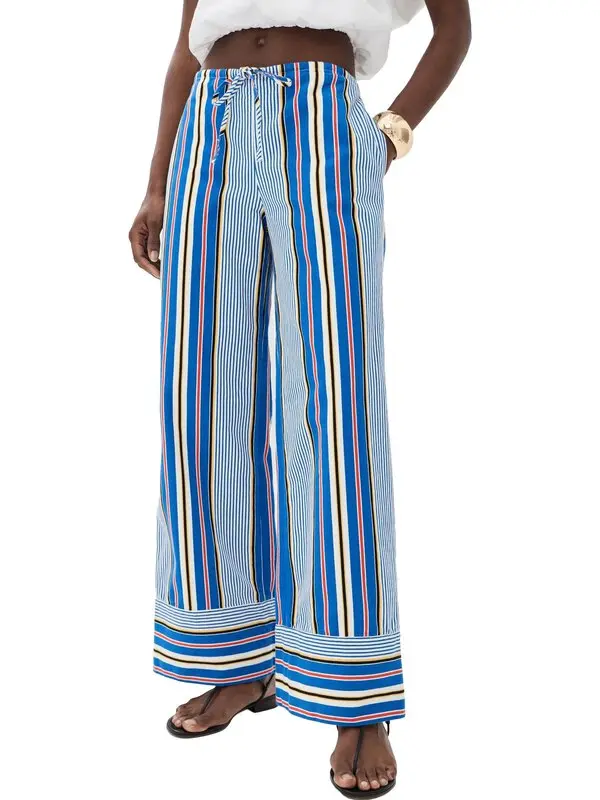 Ciao Lucia Yuli Striped Cotton Twill Trousers - Stripe