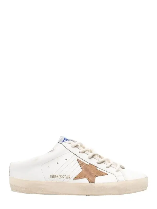 GOLDEN GOOSE Leather Super-star Sabots - White