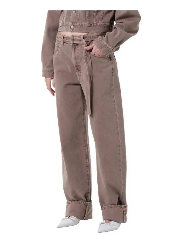 AGOLDE Mid-rise Denim Trousers - Brown
