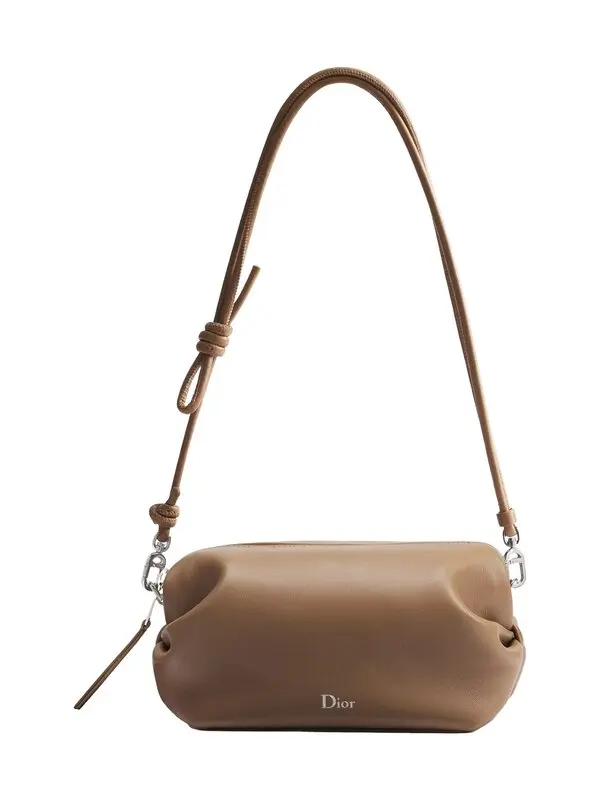 Dior Bow Pouch - Camel