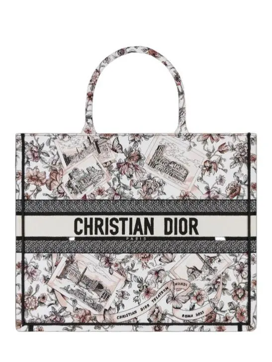 Dior Large Book Tote - Gray