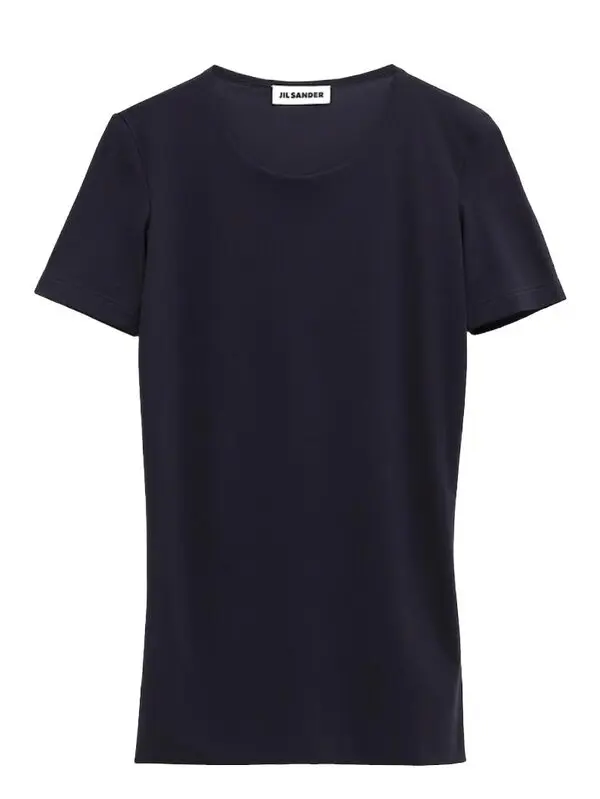 JIL SANDER Short-sleeved Crewneck T-shirt - Black
