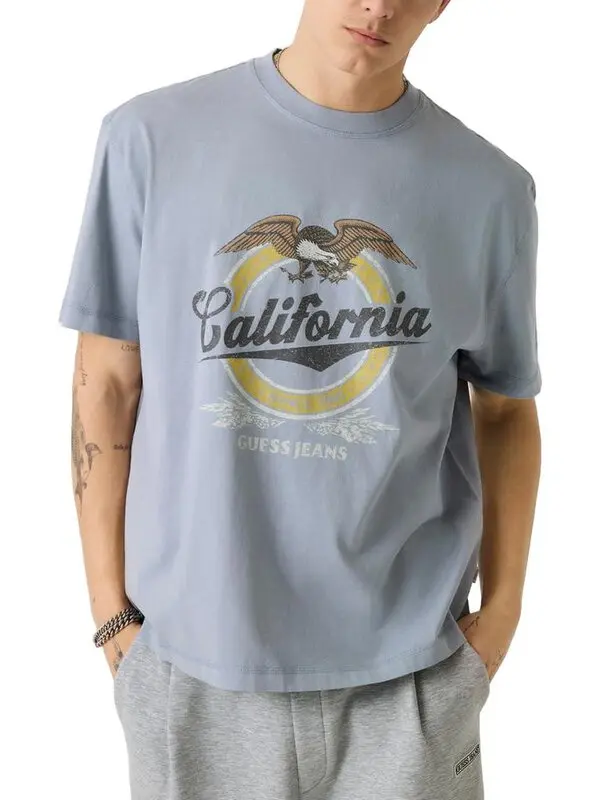Guess California Graphic T-shirt - Blue Currents Multi