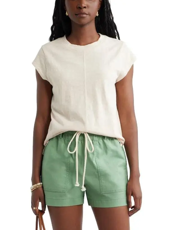 Caslon Short Sleeve Cotton Tee - Beige Shell