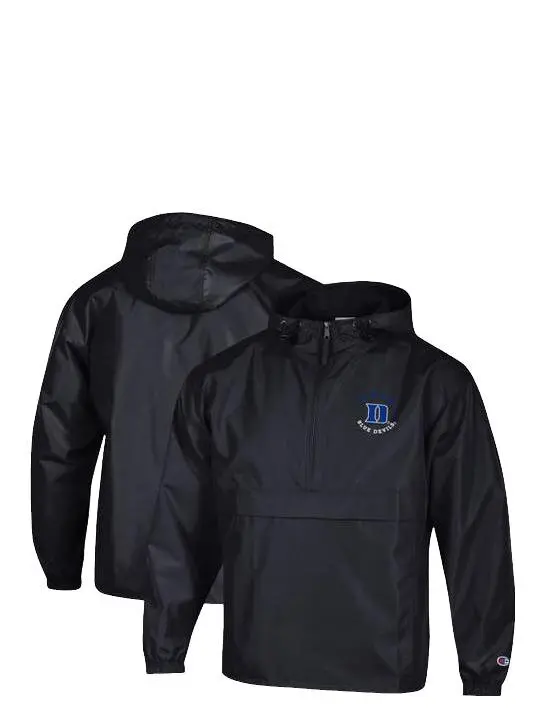 Champion Duke Blue Devils Packable Hooded Windbreaker Jacket - Black