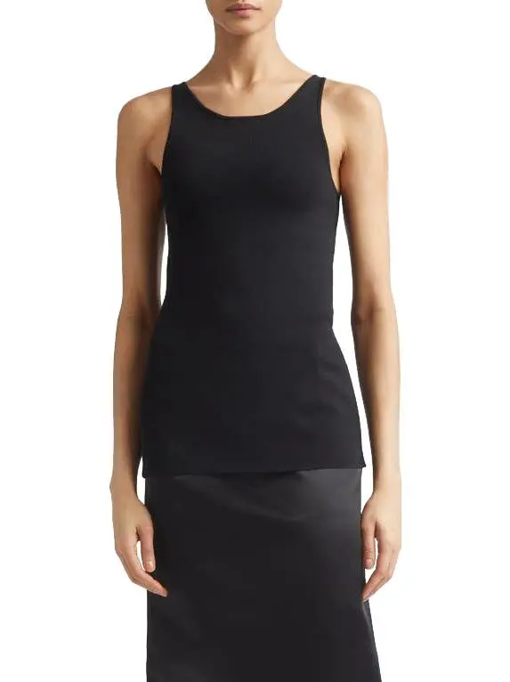 TOTEME Classic Compact Knit Tank - Black