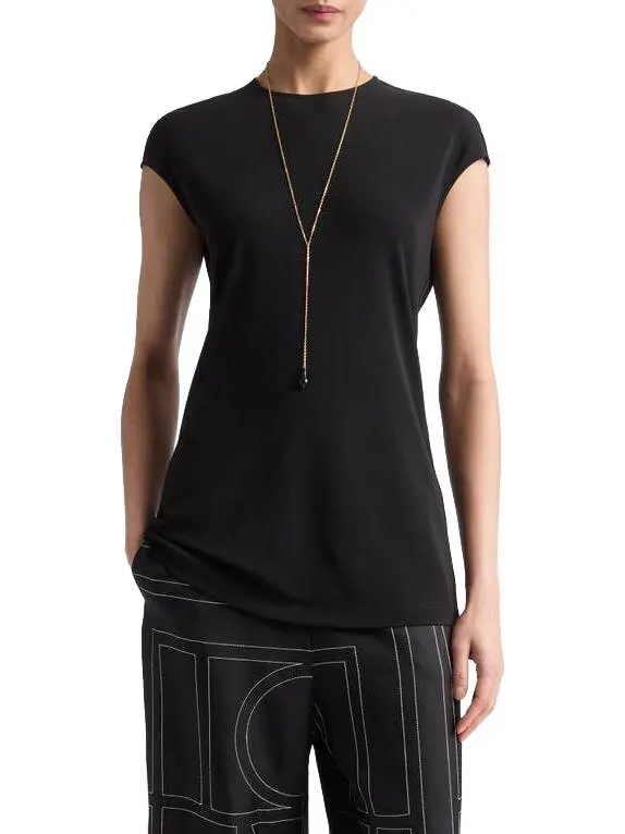 TOTEME Everyday Fluid Jersey Top - Black