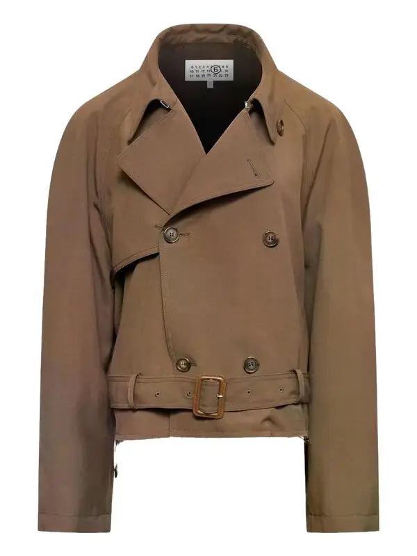 MAISON MARGIELA Belted Wool Blend Jacket - Brown
