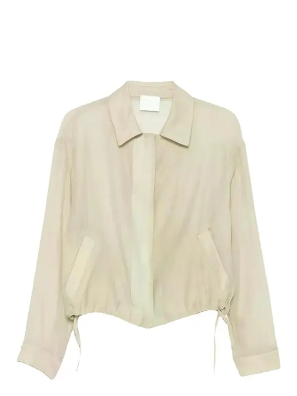 Sú Drawstring-hem Shirt-style Jacket - Neutrals