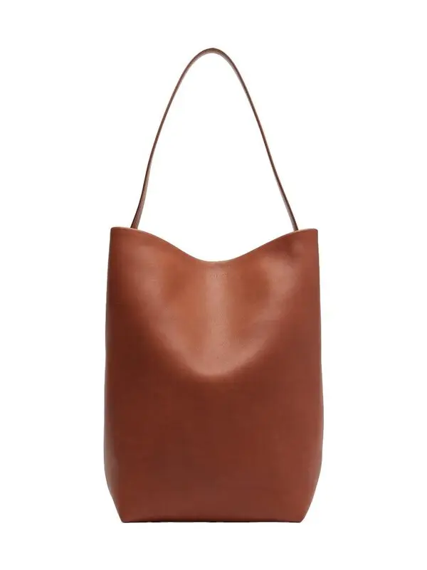 THE ROW Park Large Leather Tote Bag - Brown