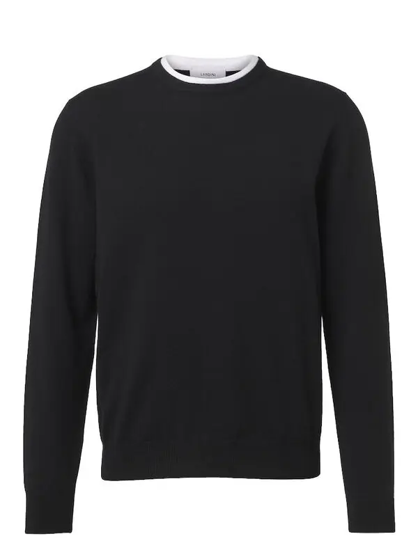 LARDINI Wool And Cashmere Sweater - Black