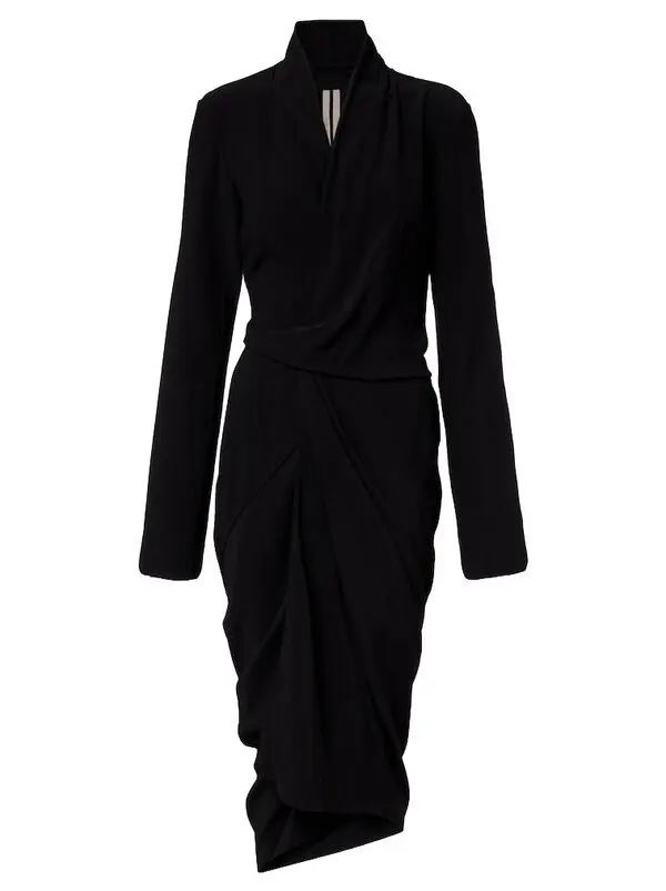 Rick Owens Draped Wrap Dress - Black