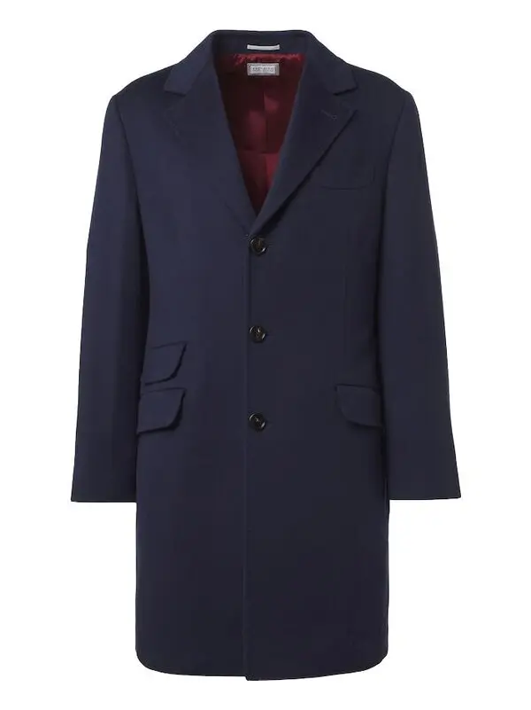 Brunello Cucinelli Virgin Wool Coat - Blue