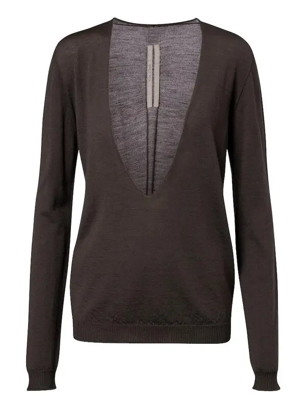 Rick Owens Extreme Virgin Wool Sweater - Brown