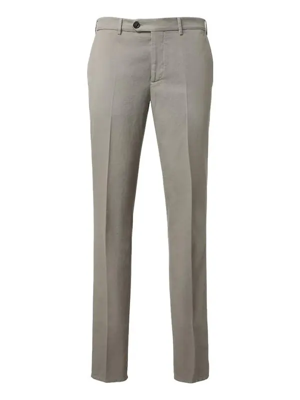 Brunello Cucinelli Slim Fit Cotton Pants - Green