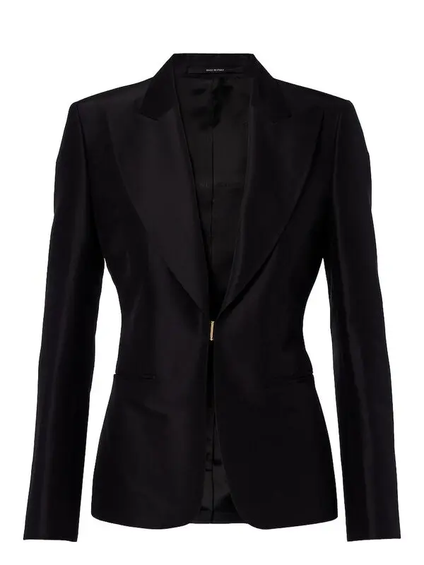 Gucci Silk Faille Blazer - Black