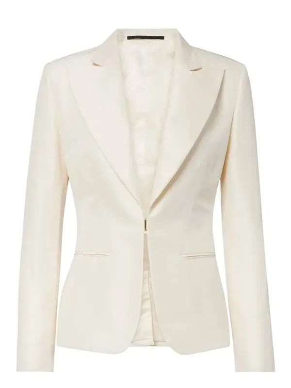 Gucci Silk Faille Blazer - White