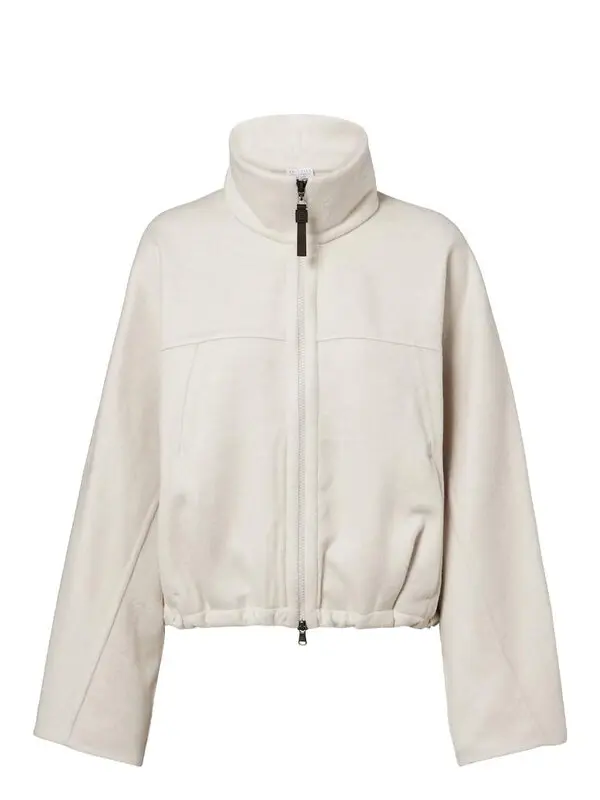 Brunello Cucinelli Monili Virgin Wool Jacket - White