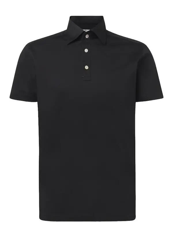 Kiton Cotton Polo Shirt - Black