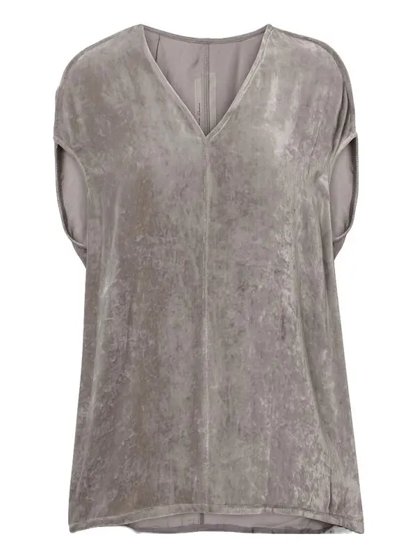 Rick Owens Floating Velvet Top - Grey