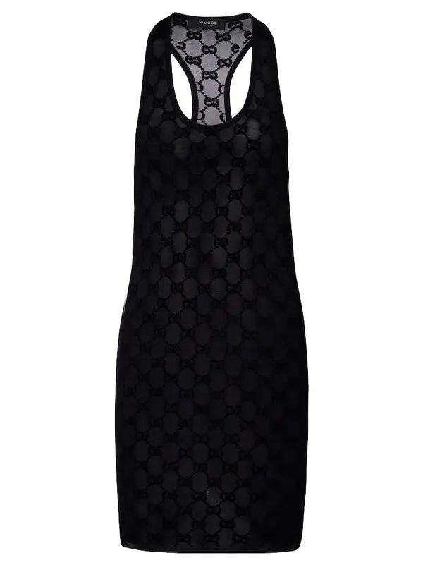 Gucci Gg Crêpe Minidress - Black