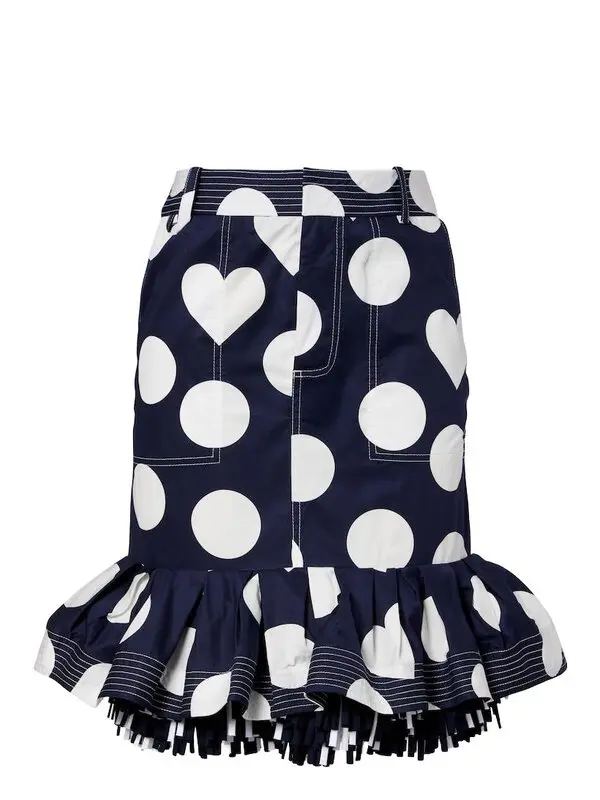Jacquemus Cabana Printed Cotton Poplin Miniskirt - Blue